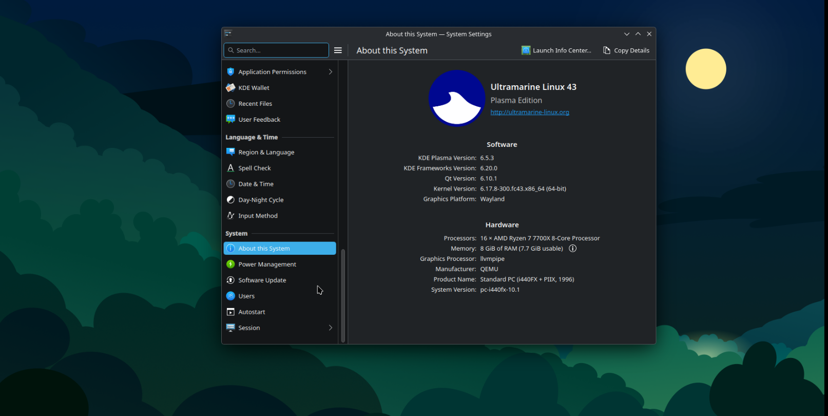 Релиз Ultramarine Linux 43: смена рекомендуемой редакции на Plasma