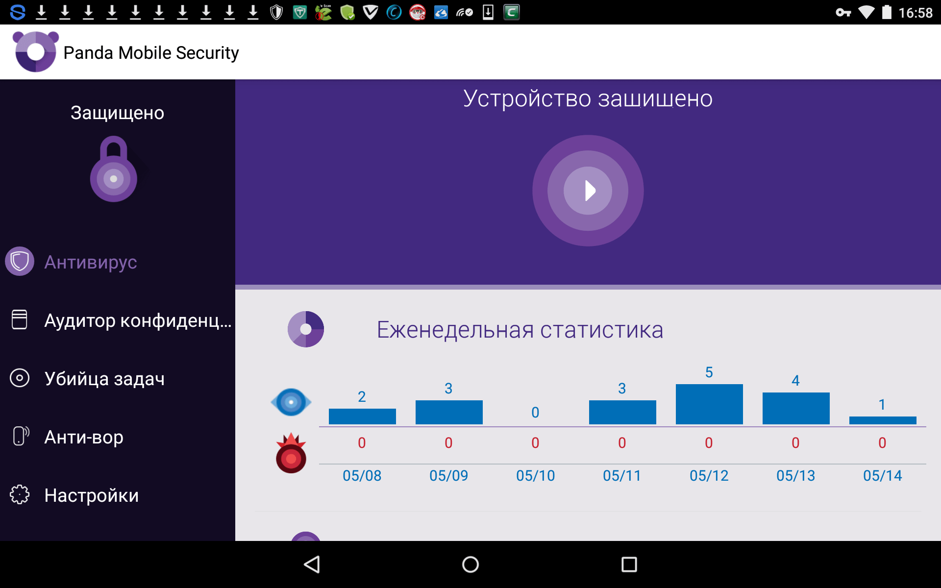 Panda Mobile Security для Android Скриншоты - Comss.Антивирус